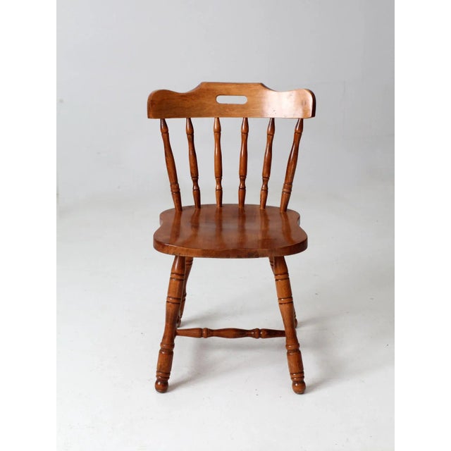 Vintage Pub Style Wood Chair | Chairish