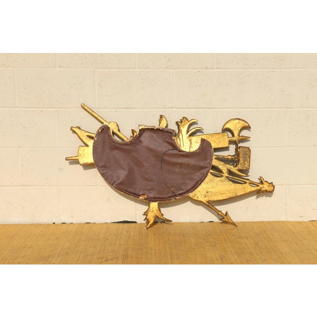 20th Century French Giltwood Trophy Mirror | Chairish