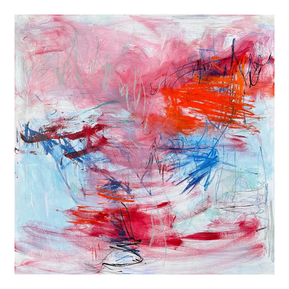 Wild Winter" by Trixie Pitts Large Abstract Expressionist Oil Painting ...