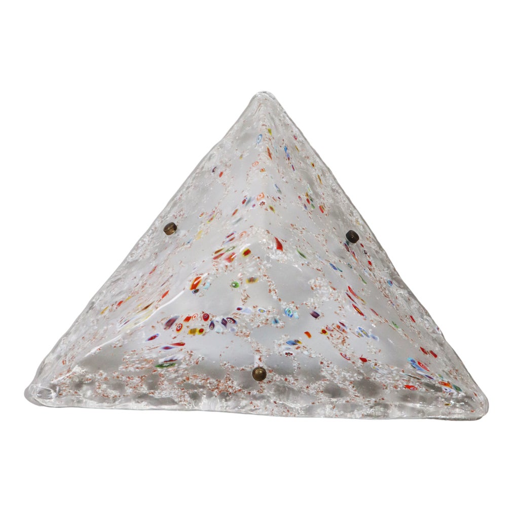 Murano Glass Pyramid Wall Light, 1970s | Chairish