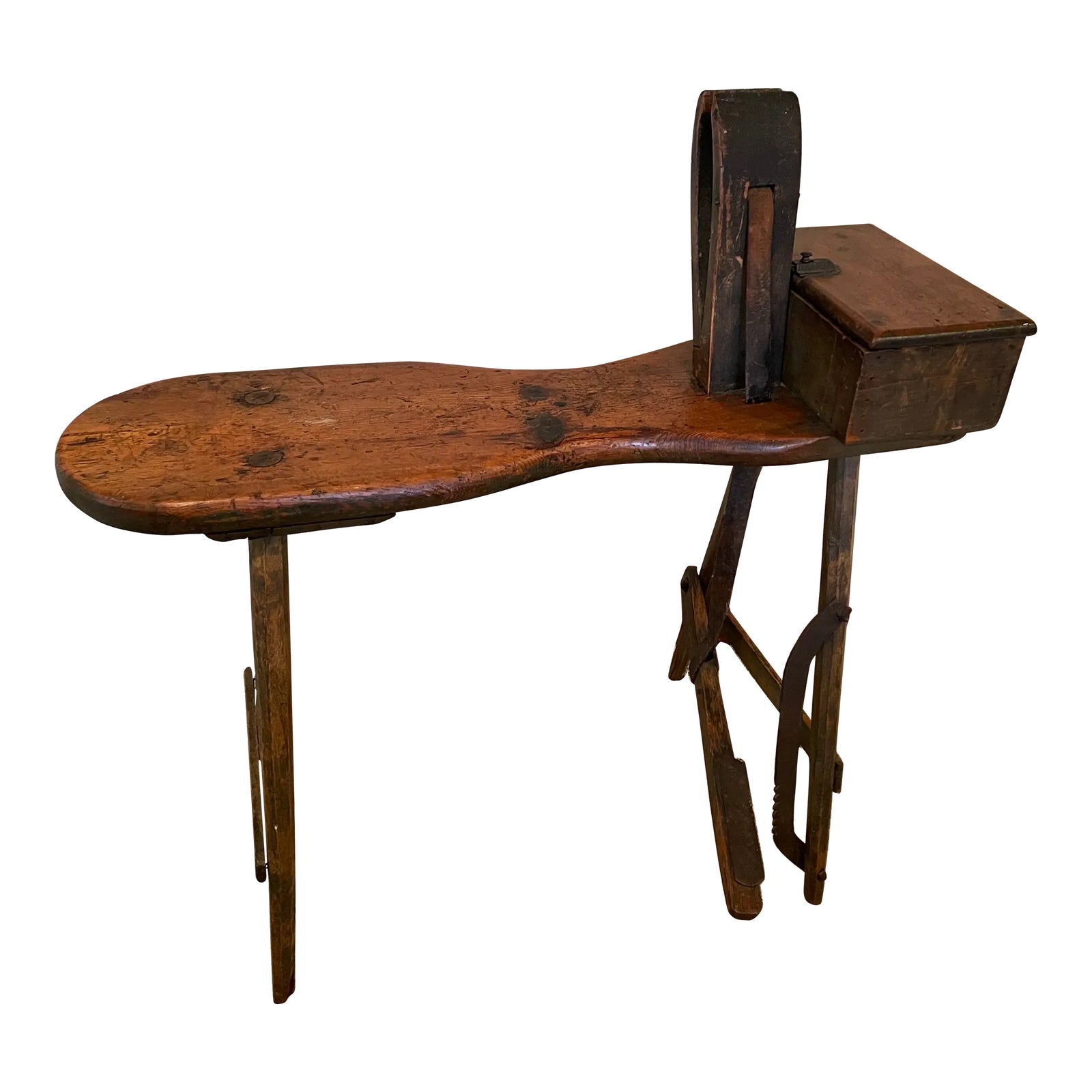 19 Century American Saddle Maker's/Leather Worker/Cobbler Bench | Chairish