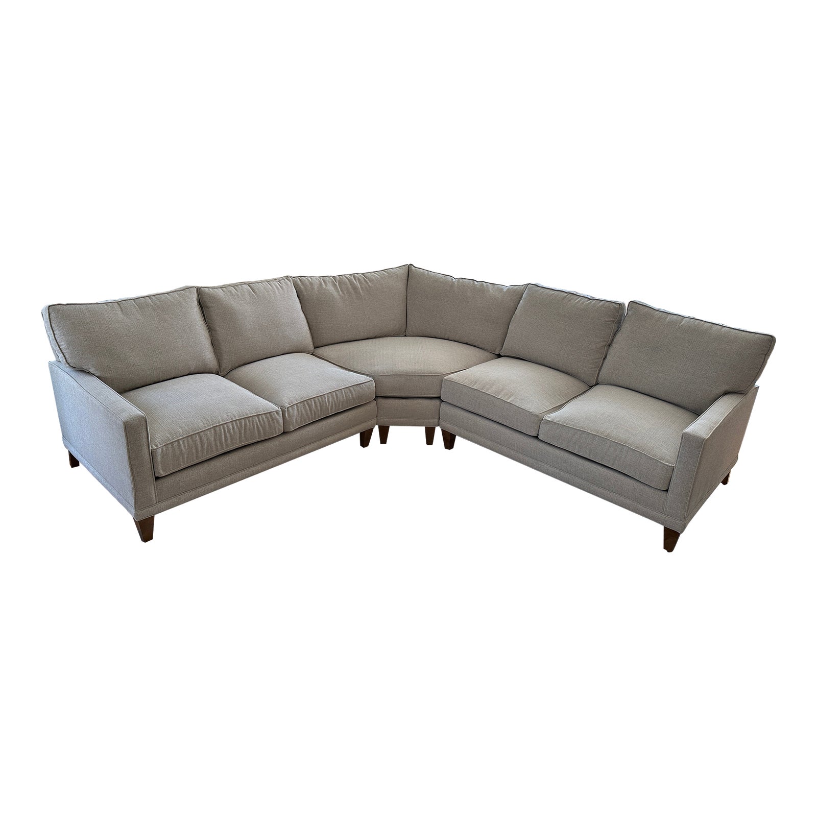 Rowe Curved Sectional With Performance Fabric | Chairish
