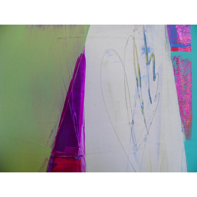 2010s "Oblique" Modern Abstract Acrylic Painting | Chairish