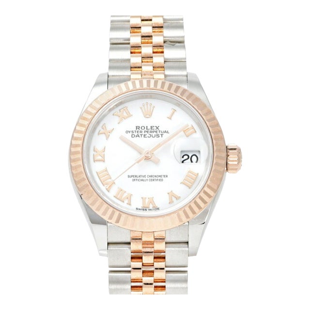 Rolex Datejust 28 279171 White Roman Dial Watch Ladies | Chairish