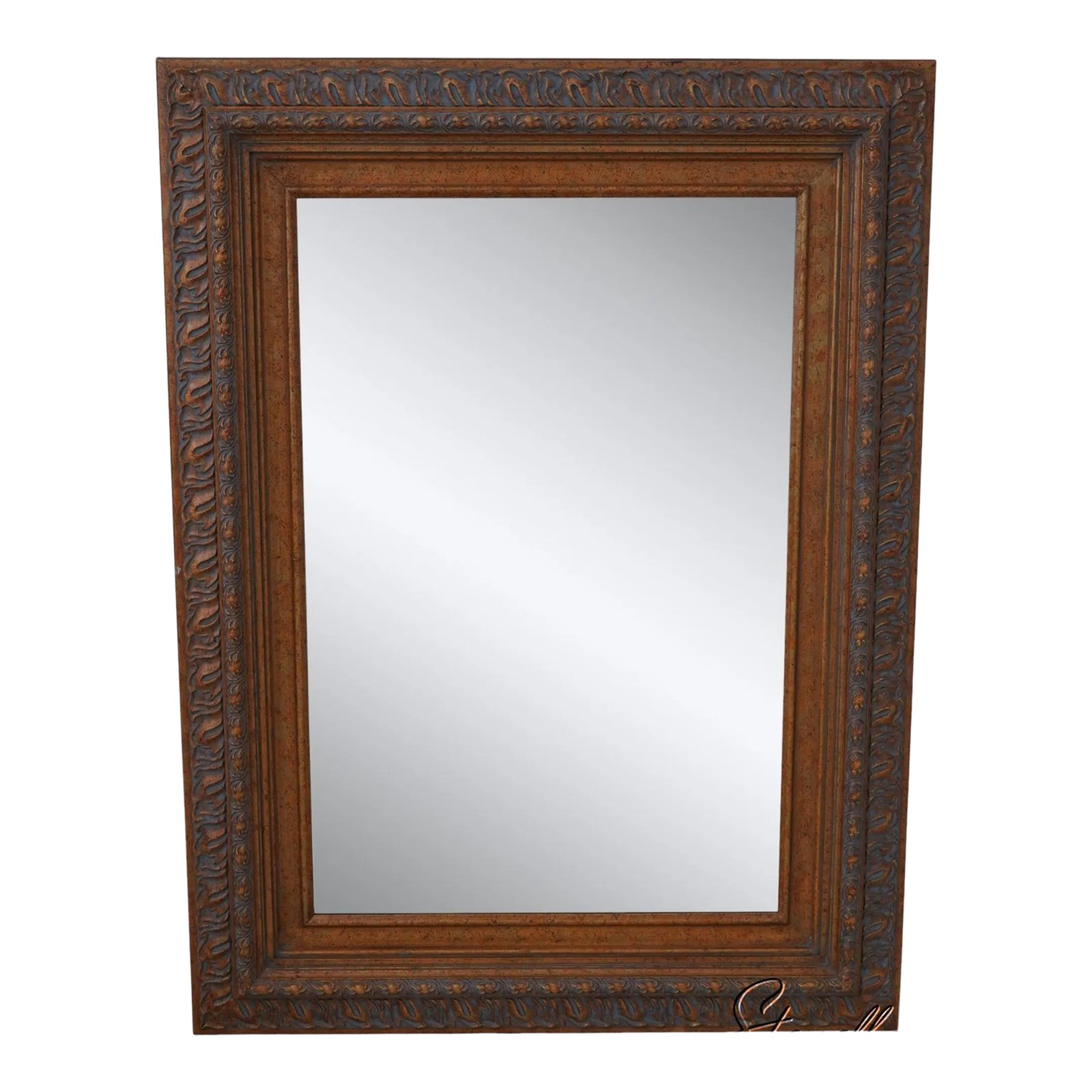 John Richard Gold Frame Beveled Glass Mirror | Chairish