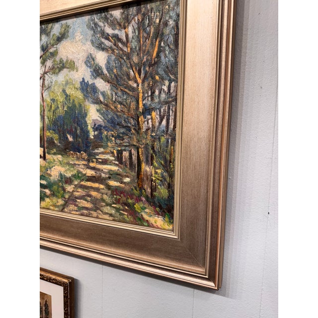 1950's J. Gowan Signed Oil on Canvas | Chairish