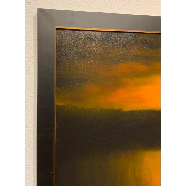 Modern Tonalist Early Dawn Landscape Painting | Chairish