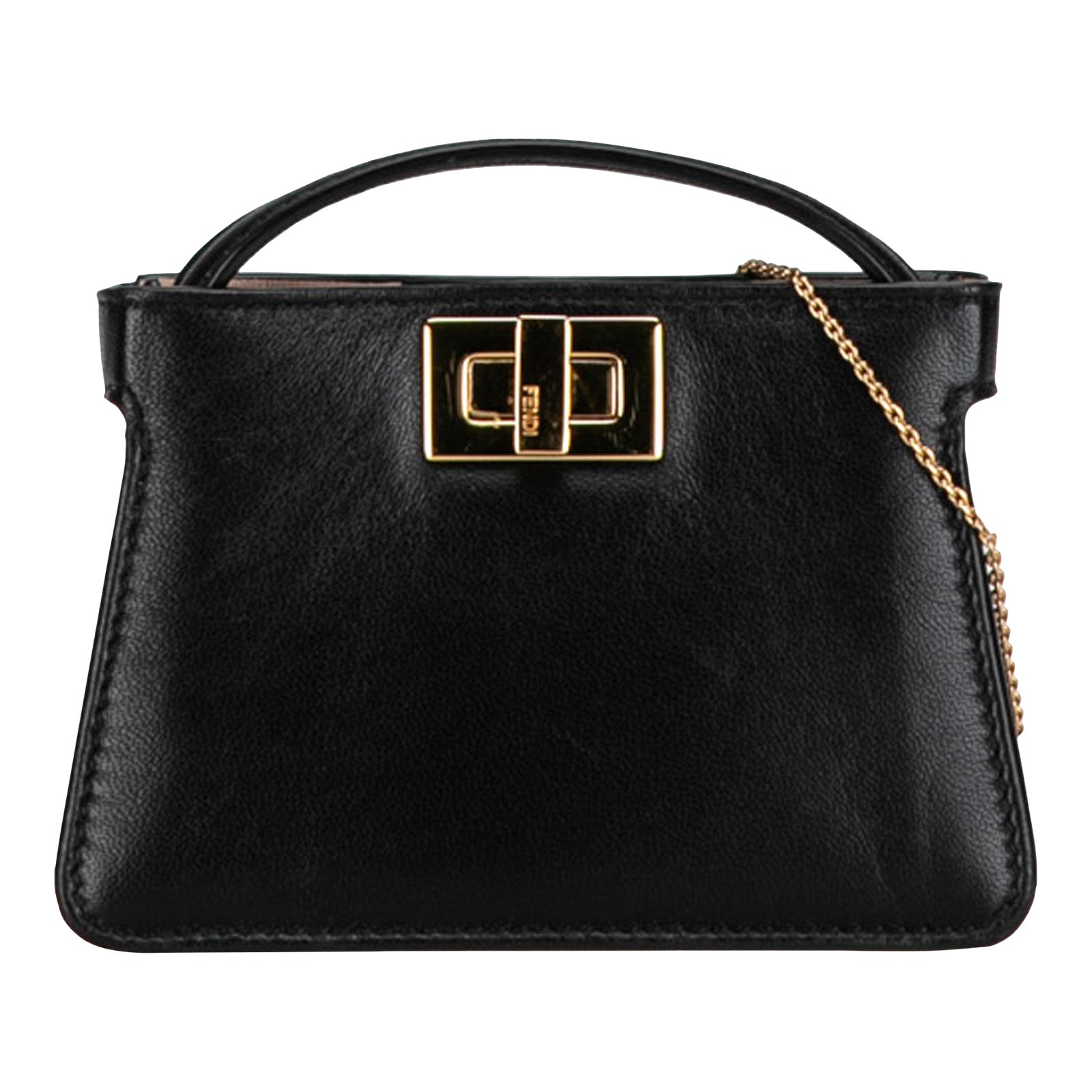 Fendi Pico Peekaboo Charm Satchel | Chairish