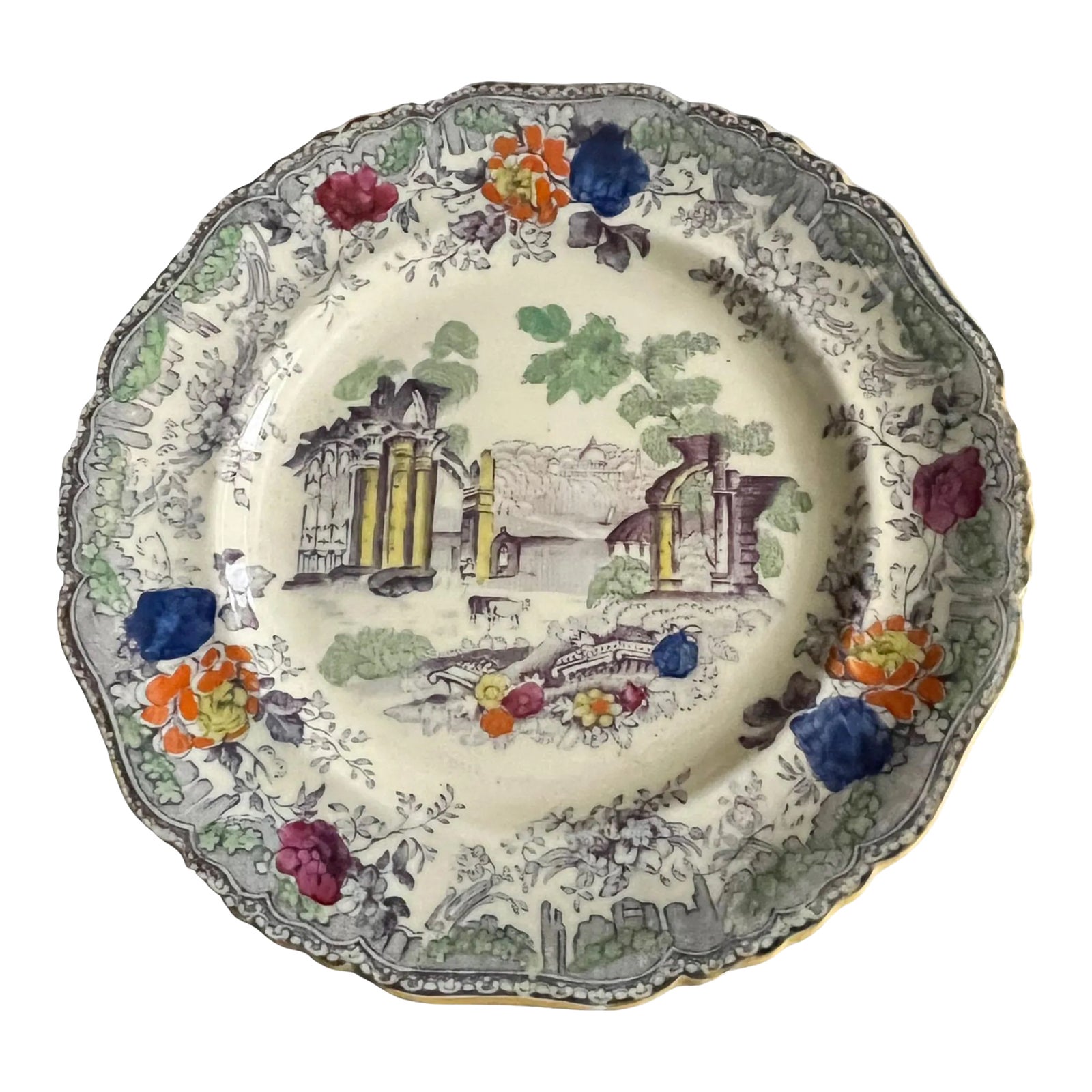 Antique Mason's Ironstone China Plate | Chairish