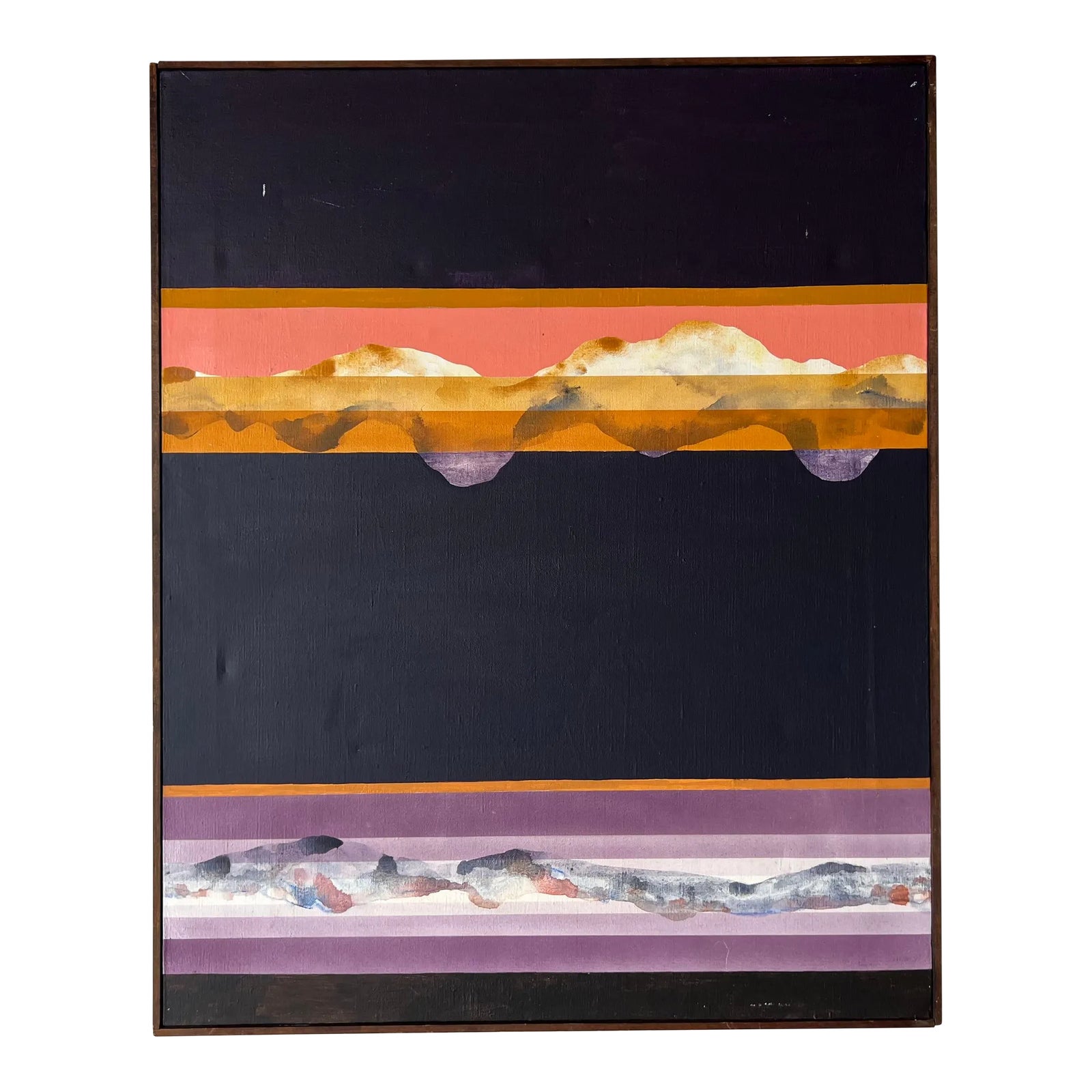 1970 John Almquist " Dream Series - Earth #7 " Expressionist Abstract ...