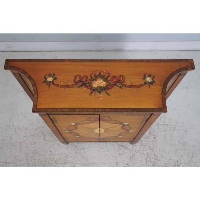 Adams Paint Decorated 2 Door Commode Cabinet | Chairish