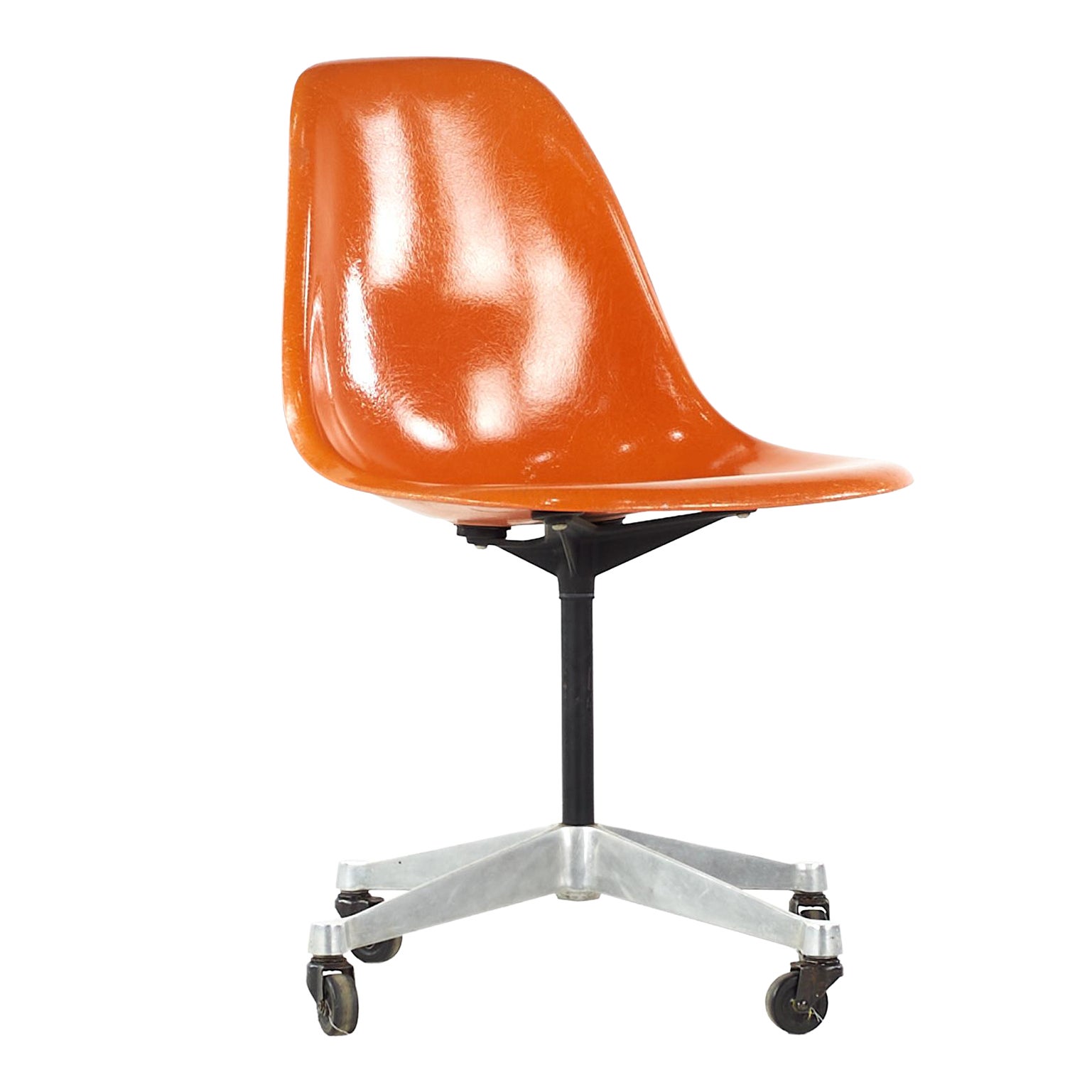 Charles and Ray Eames for Herman Miller Mid Century Wheeled Shell Chair ...