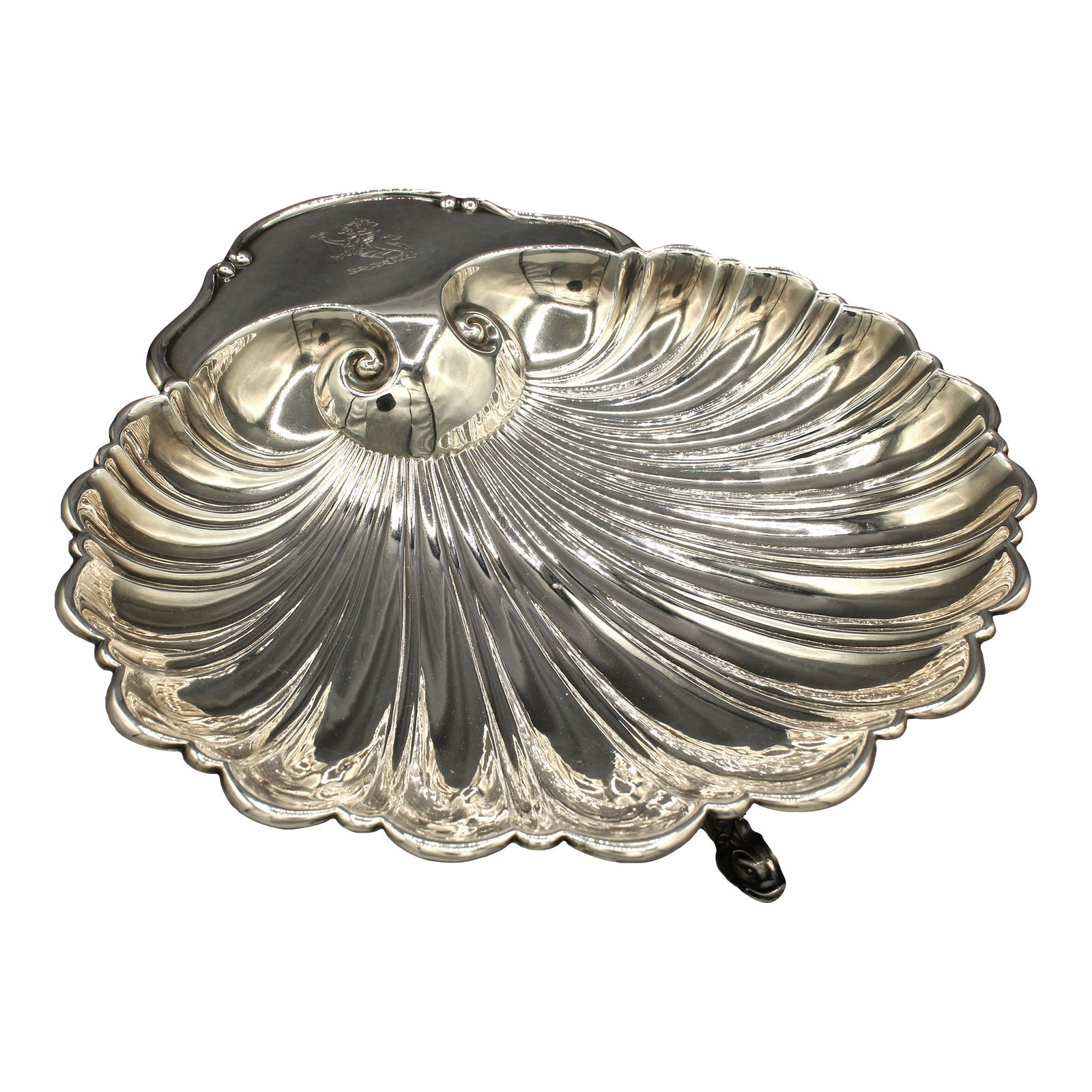 Circa 1950s Silverplate Scallop Shaped Bowl | Chairish