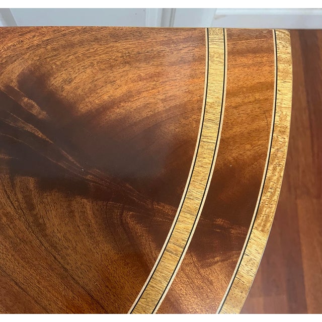 Demi Lune Entryway Hall Table Vintage Mahogany | Chairish