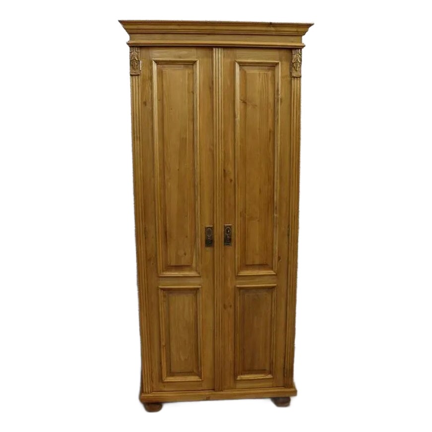 Farmhouse Wardrobe in Wood | Chairish