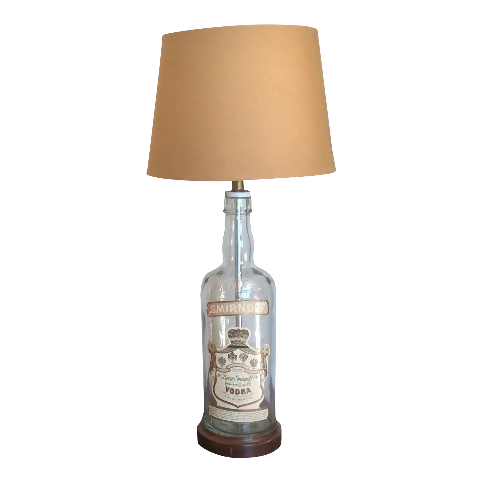 Vintage Vodka Bottle Lamp | Chairish
