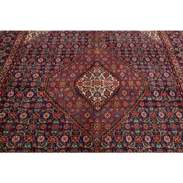 Handmade Room Size Vintage Tabriz Wool Rug With Allover Multicolor ...