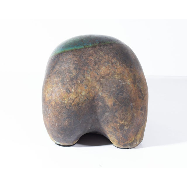 Raku Pottery Bear With Copper Fish by Tony Evans | Chairish