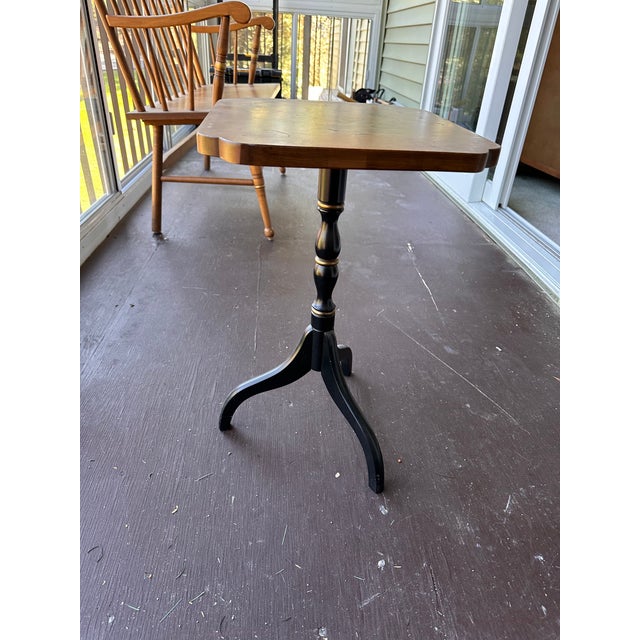 1960s Hitchcock Candlestick Side Table | Chairish