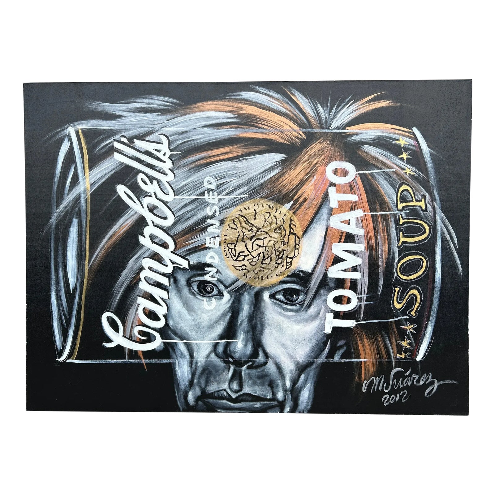 Artist Marcus Suarez Work of Art Depicting Andy Warhol Campbells Soup ...