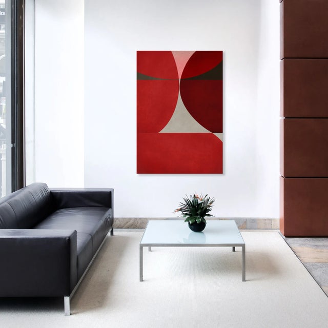 Mid-Century Modern Red Art Print "Scarlet Figure No.1" by Angela ...