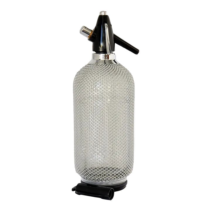 Metal Mesh Covered Seltzer Bottle | Chairish