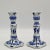 Vintage 1970s Delft Candlesticks, a Pair | Chairish