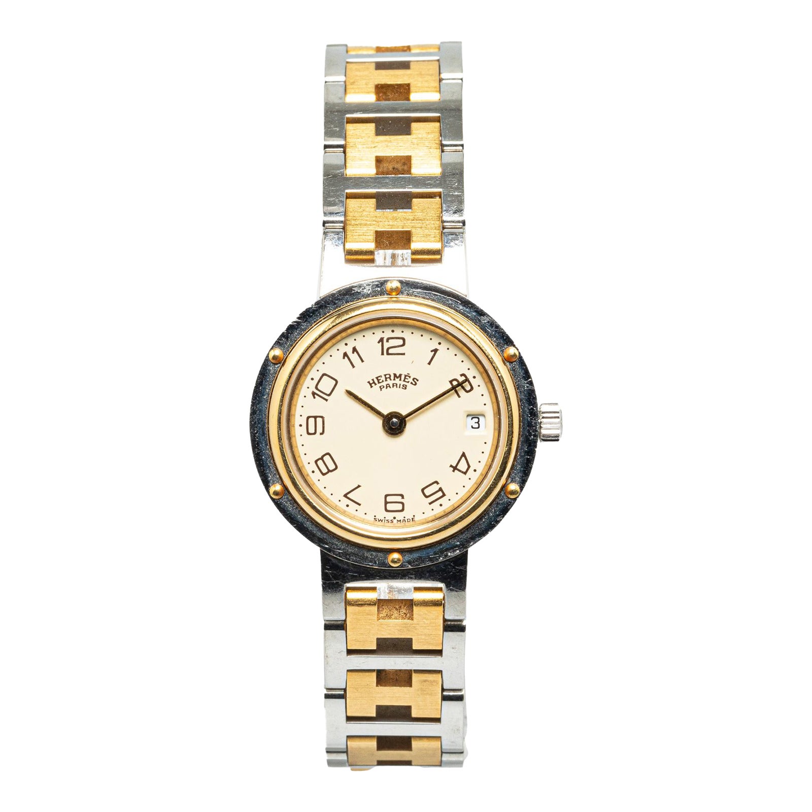 Hermès Quartz Stainless Steel Clipper Watch | Chairish