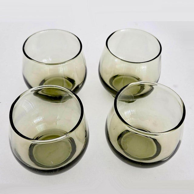 1970s Libbey Tempo Old Fashioned Glasses in Avocado Green, Set of 4 ...