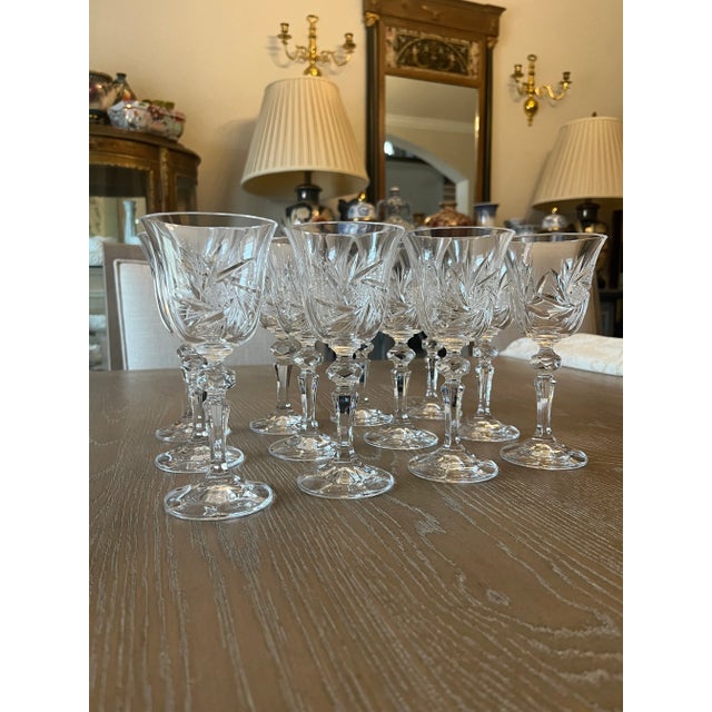 Vintage Bohemia Crystal Crystalex Wine Glasses Set Of 11 Chairish
