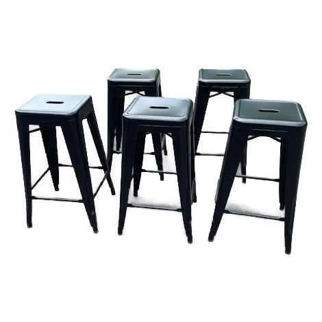 New Tolix Marais Counter Stools - Set of 5 | Chairish