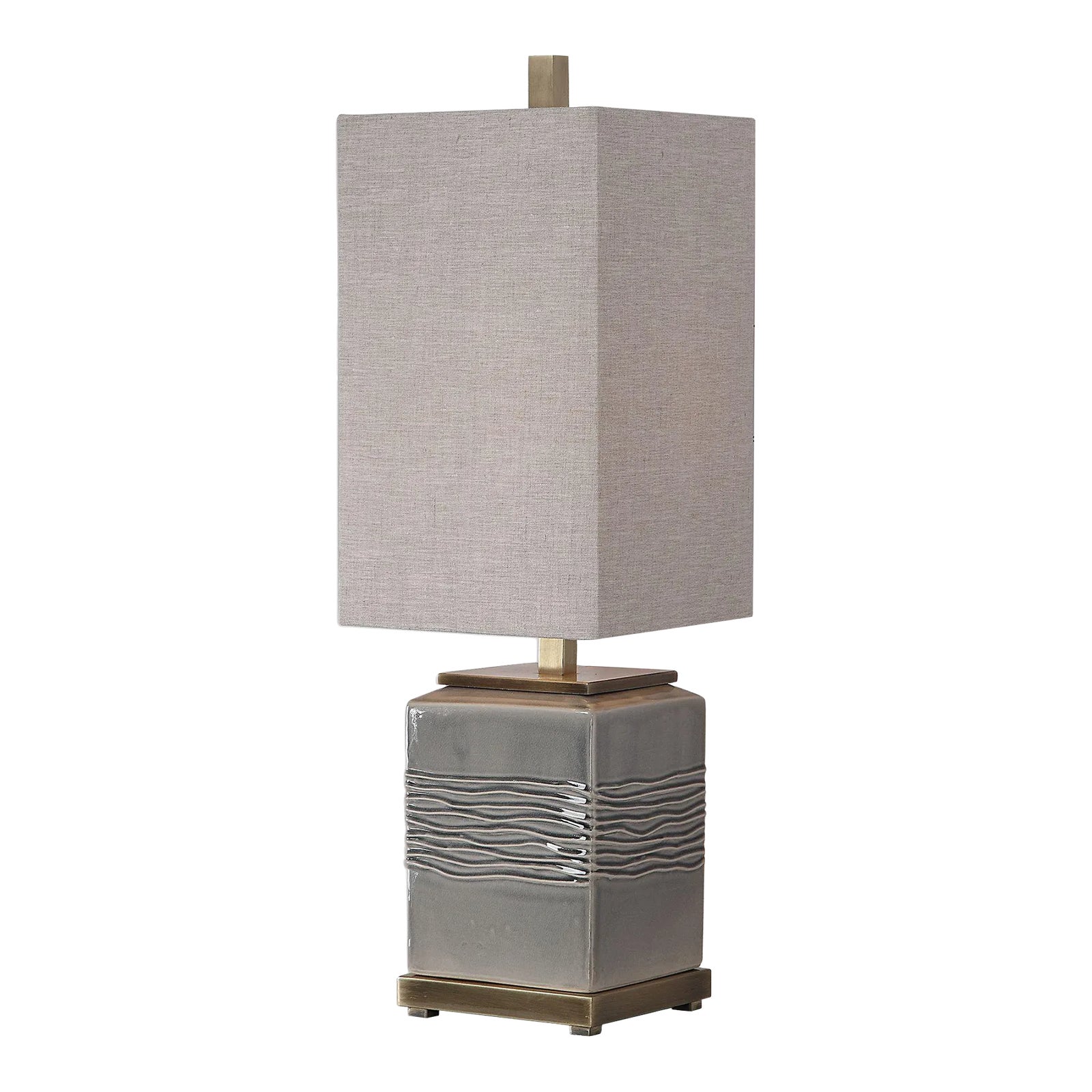 Covey Gray Glaze Buffet Lamp | Chairish
