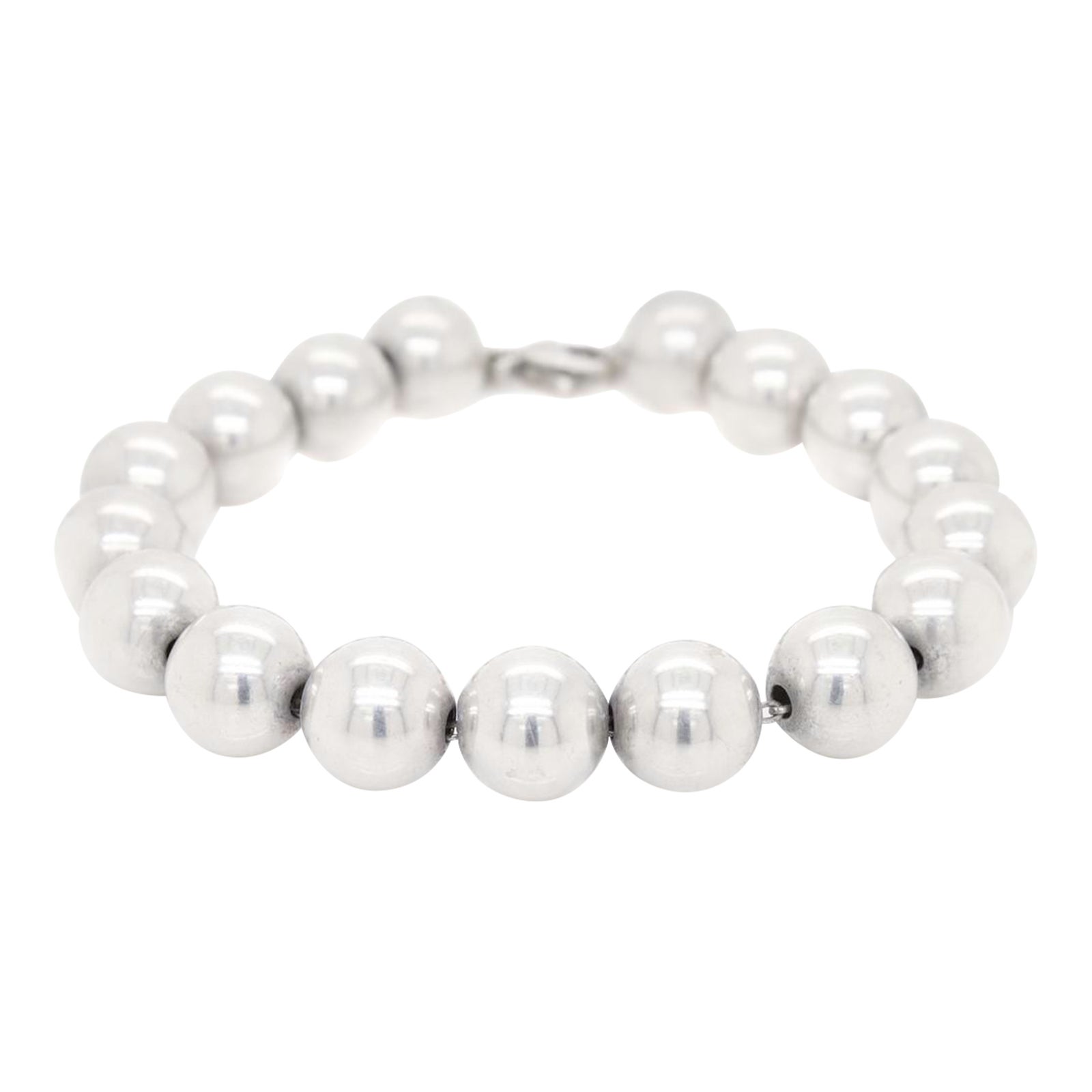 Tiffany & Co. Sterling Silver Beaded Bracelet | Chairish