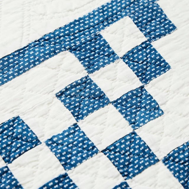 Antique Double Irish Chain With Sawtooth Border, Circa 1910 | Chairish