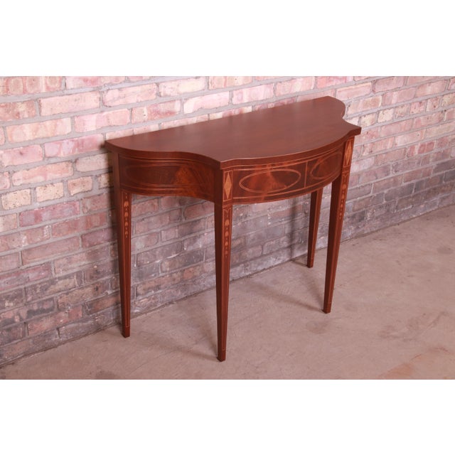 Baker Furniture Historic Charleston Federal Inlaid Mahogany Console or ...