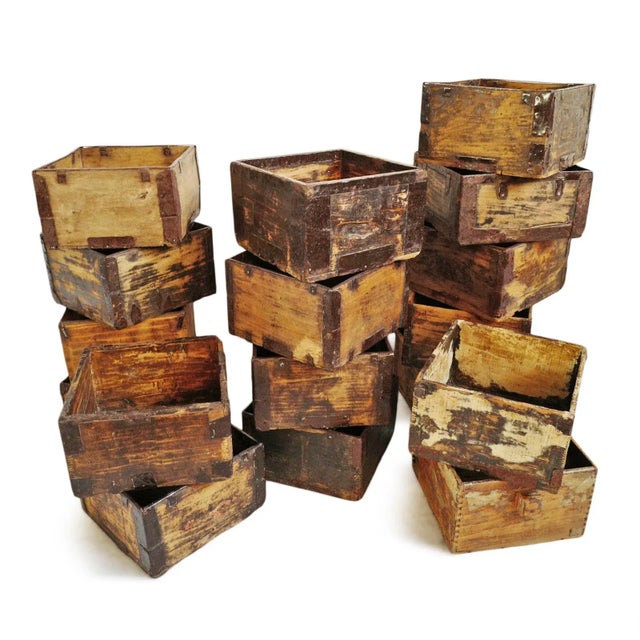 Antique Chinese Wood Rice Box | Chairish