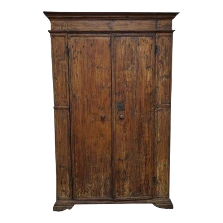 Italian Primitive Pine Armoire | Chairish