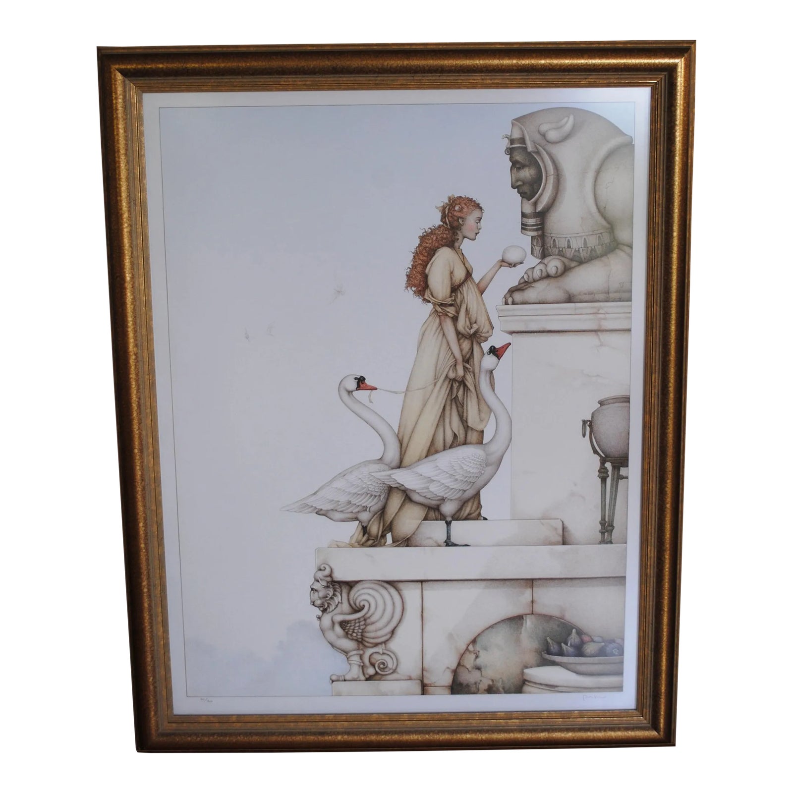 Michael Parkes "The Riddle" Stone Lithograph Signed 54/160 1999 Framed ...