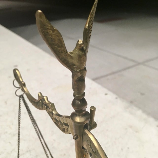 Midcentury Japanese Polished Bronze & Italian Marble Balance Scale of ...