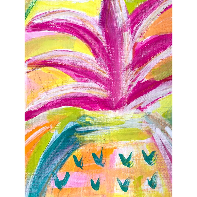 “Pineapple #7” Abstract Painting by Christina Longoria | Chairish