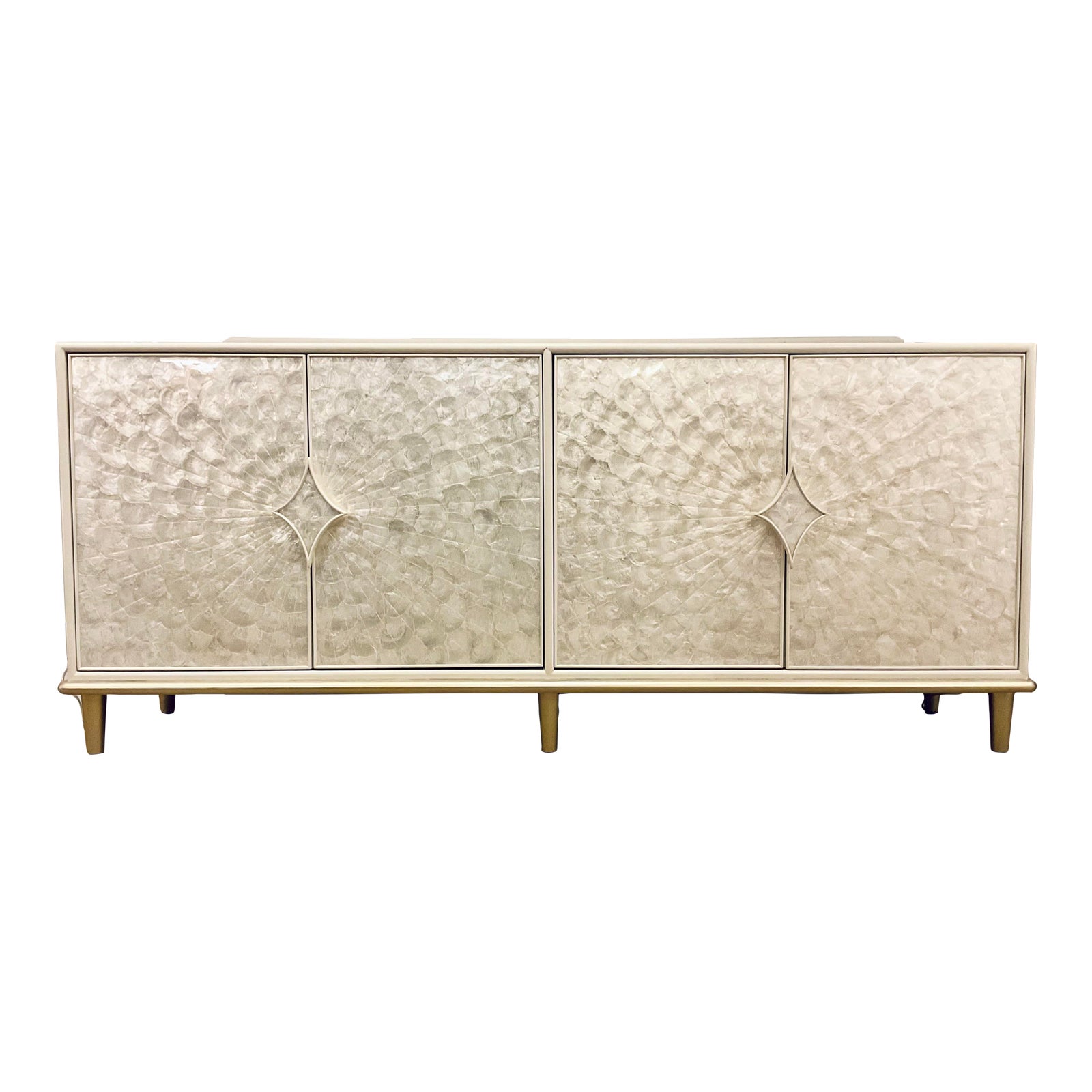 Hooker Furniture Organic Modern Pearl White Capiz Shell Entertainment ...