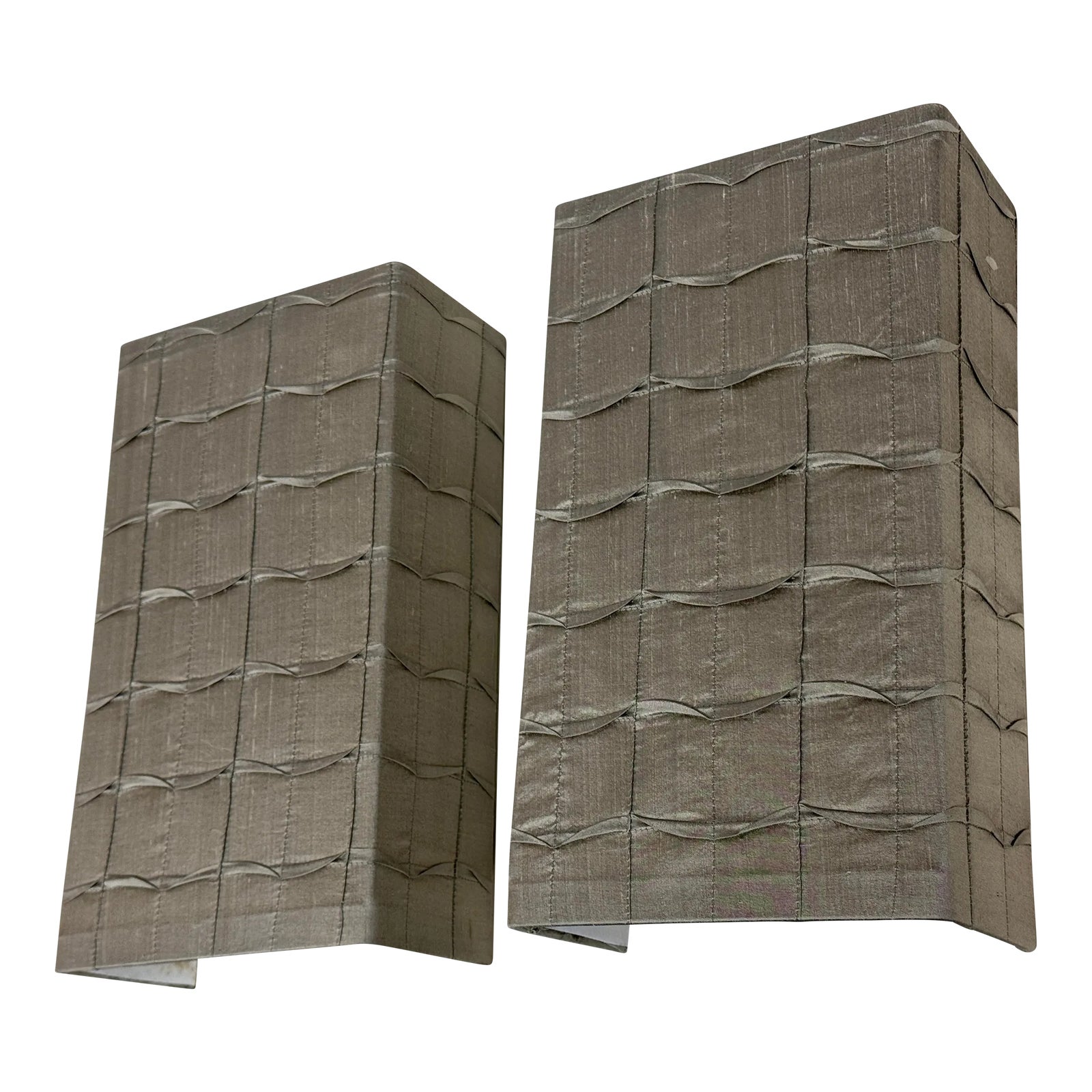 Stonegate Designs Pleated Silk Wall Sconce, a Pair | Chairish