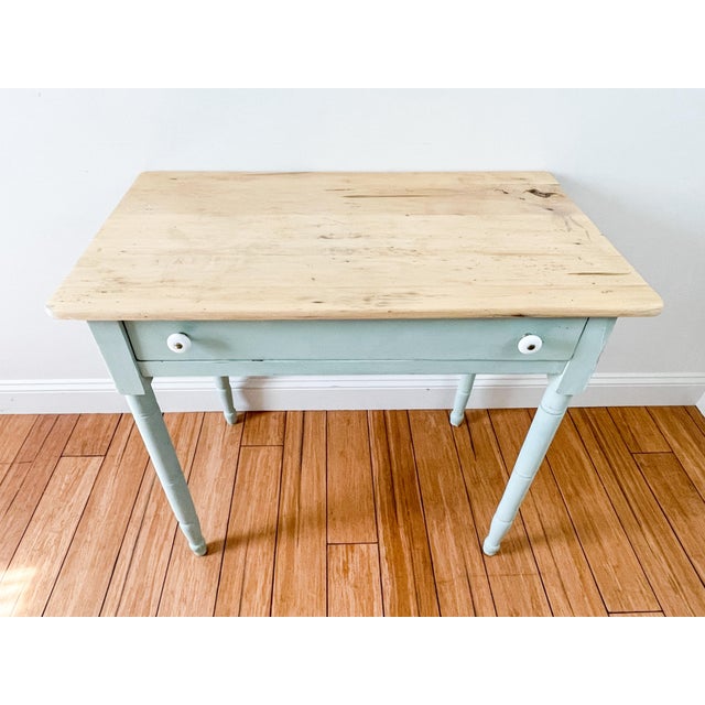 Late 19th Century Early Antique Pine One Drawer Table | Chairish