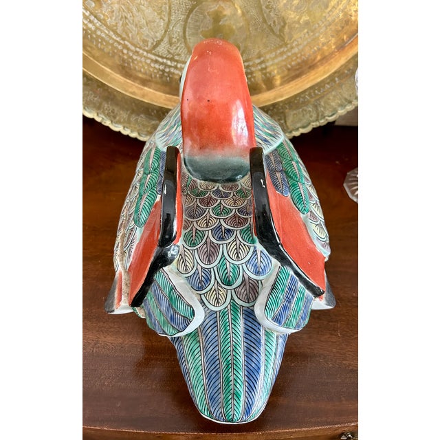 Vintage Chinese Export Mandarin Duck Tureen | Chairish