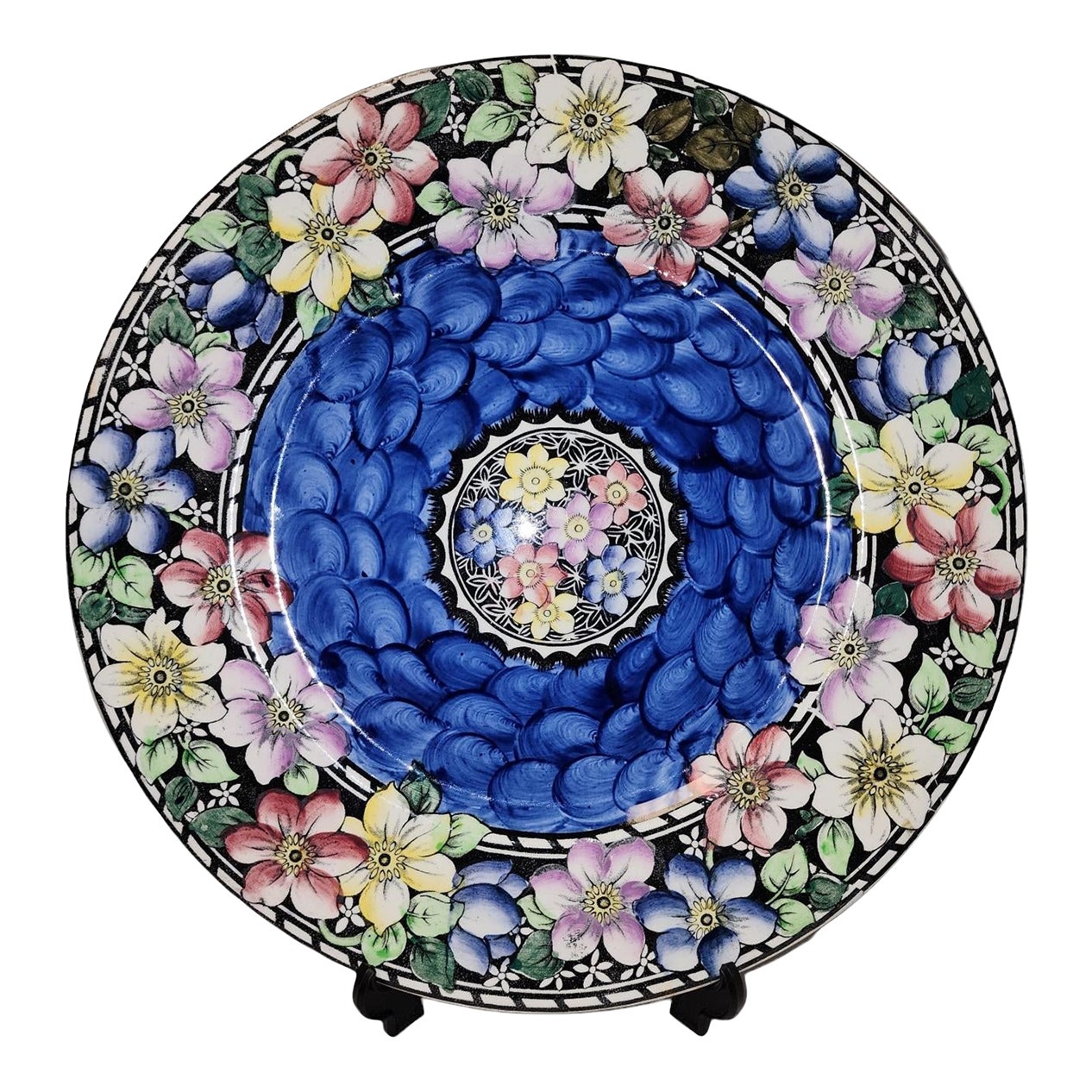 1948 Maling Clematis Plate | Chairish