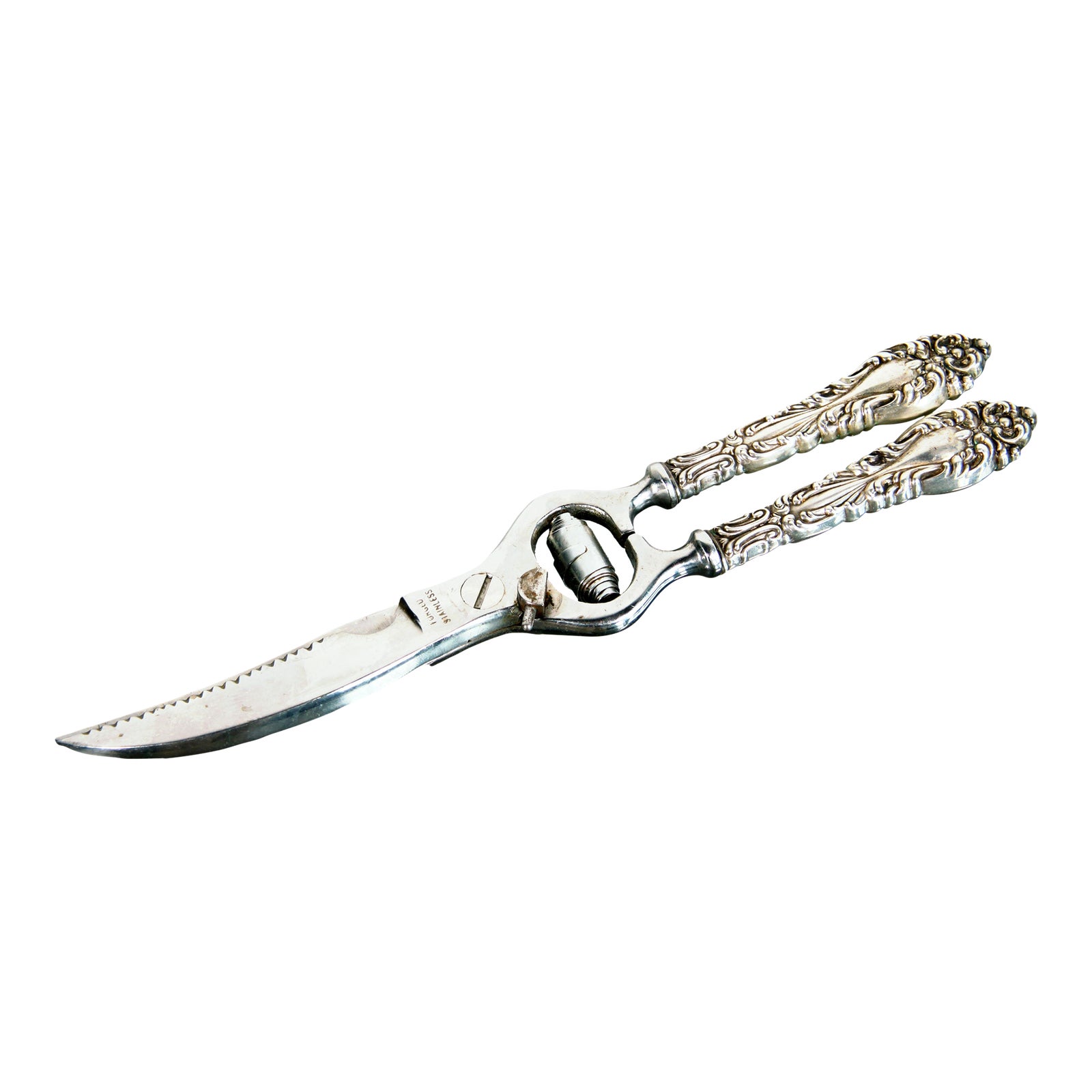 Vintage Sterling Silver Handled Kitchen Shears / Scissors | Chairish