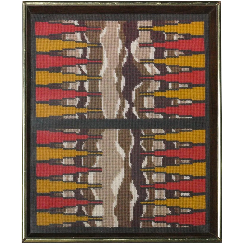 Backgammon Board Needlepoint | Chairish