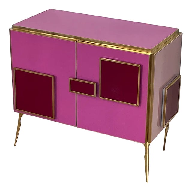 Pink LED Sideboard, 1980s | Chairish