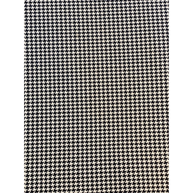1990s Raised Plinth Square Houndstooth Black & White Upholstered ...