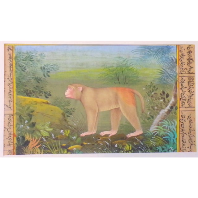 Vintage Indian Monkey Folk Art Painted on Paper | Chairish